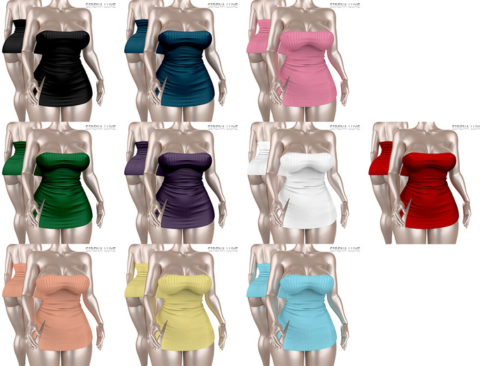 Second Life Marketplace Fatpack Mini Dress Waifu